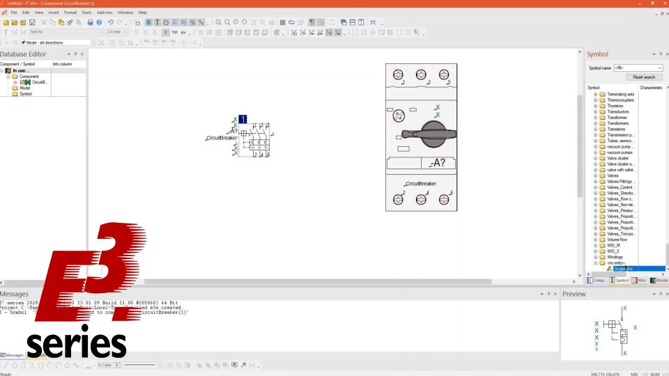 E3.series Electrical Projects - Creation of Single-Line Component View